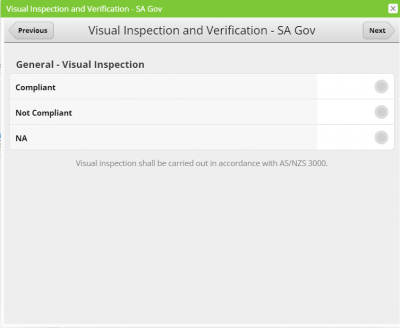 ServiceM8 Form - Electrical Visual Inspection and Verification - SA